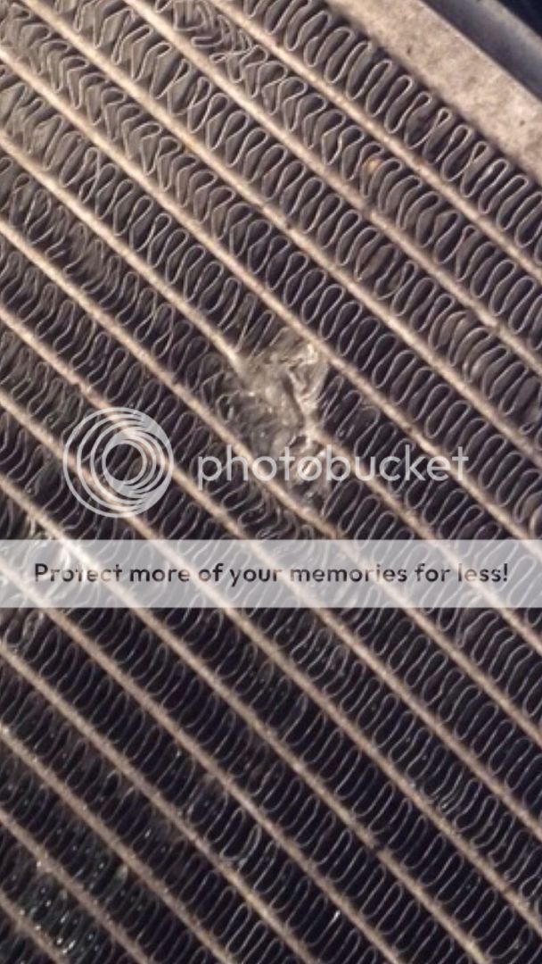 Radiator took a hit with a stone please help! | Suzuki GSX-R Motorcycle ...